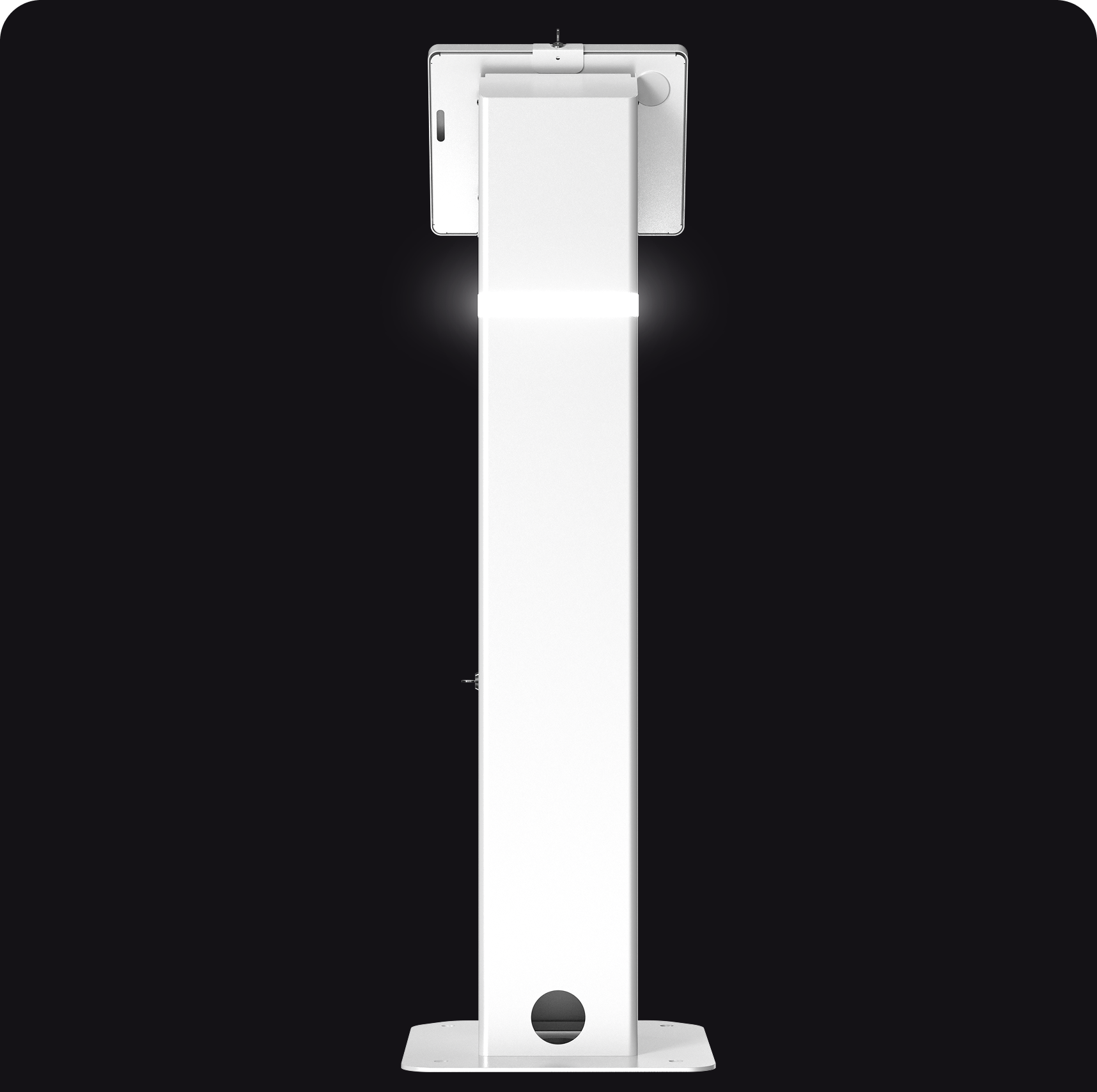 Interactive Kiosk Floor stand with LED Light and Printer Compartment ...